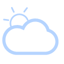 Partly Cloudy Weather Icon | Free SVG & PNG Download | IconEasy