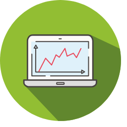 Laptop with Graph Icon | Free SVG & PNG Download | IconEasy