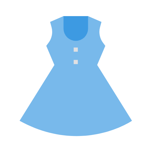 Blue Dress Icon | Free SVG & PNG Download | IconEasy
