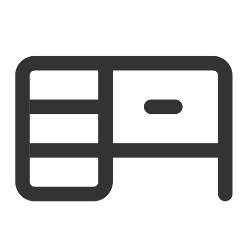 Single - line Desk Icon | Free SVG & PNG Download | IconEasy